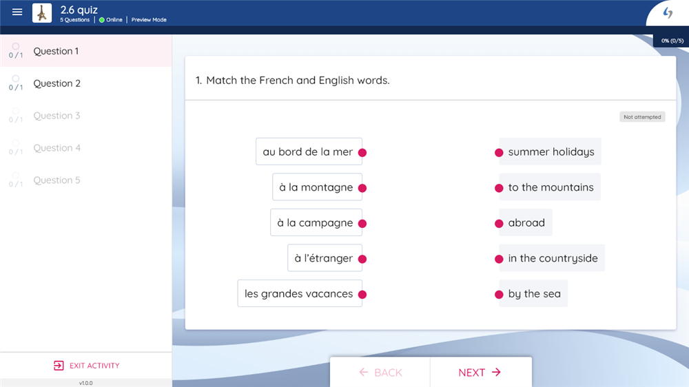 2.6 Vocabulary and grammar quiz | Boost