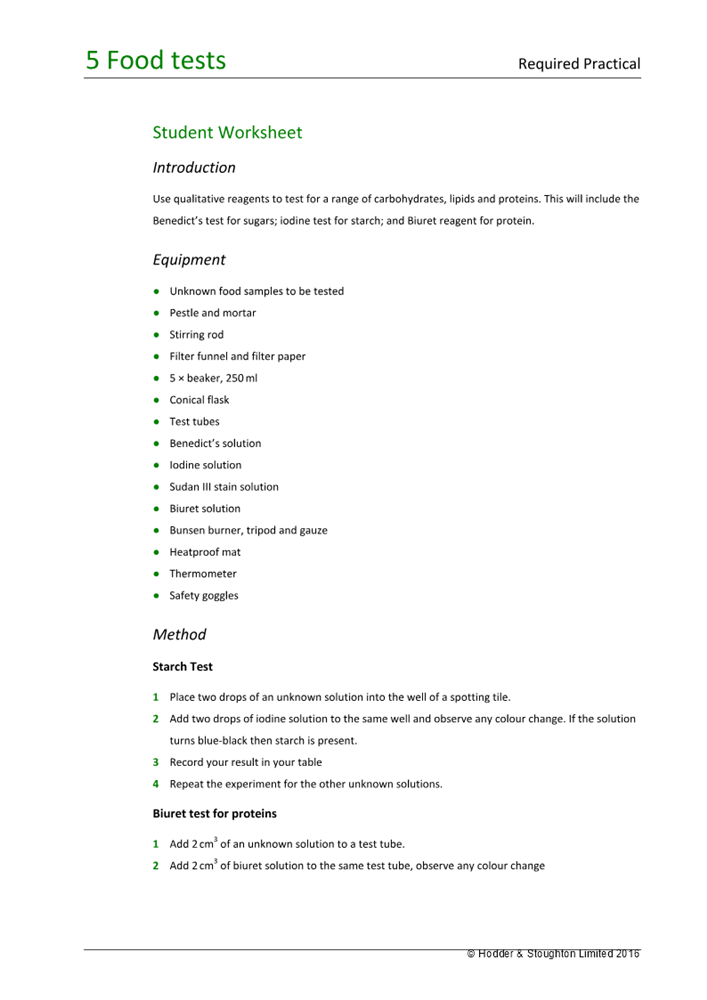 Practical: Investigate the effect of amylase concentration on the rate ...