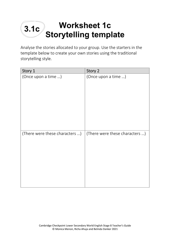 Worksheet 1c: Storytelling template | Boost