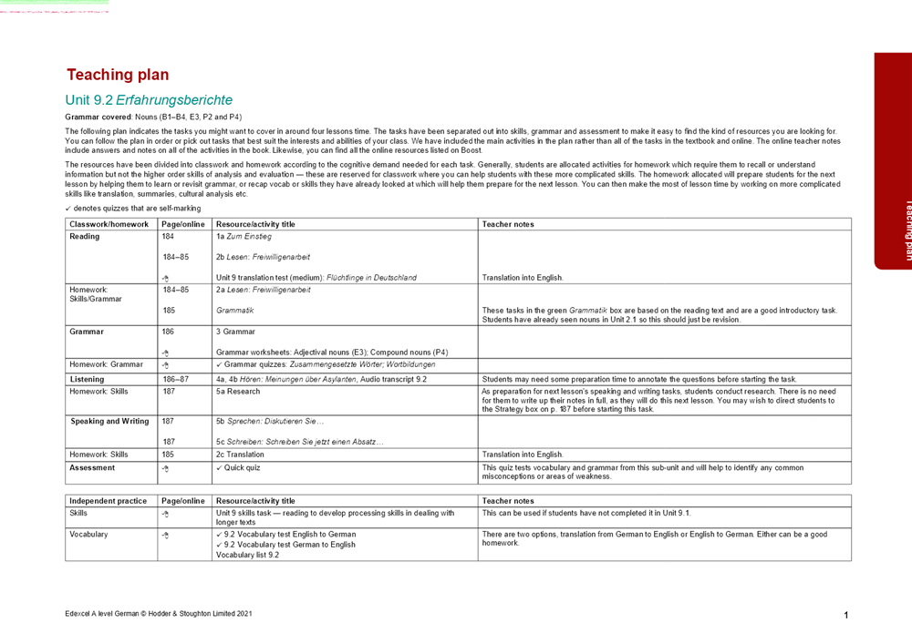 U9.2 Teaching plan | Boost