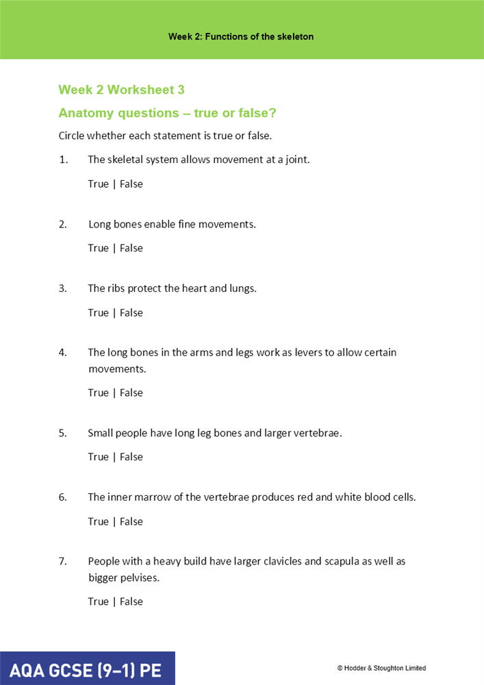 Editable Worksheet 2.3 | Boost