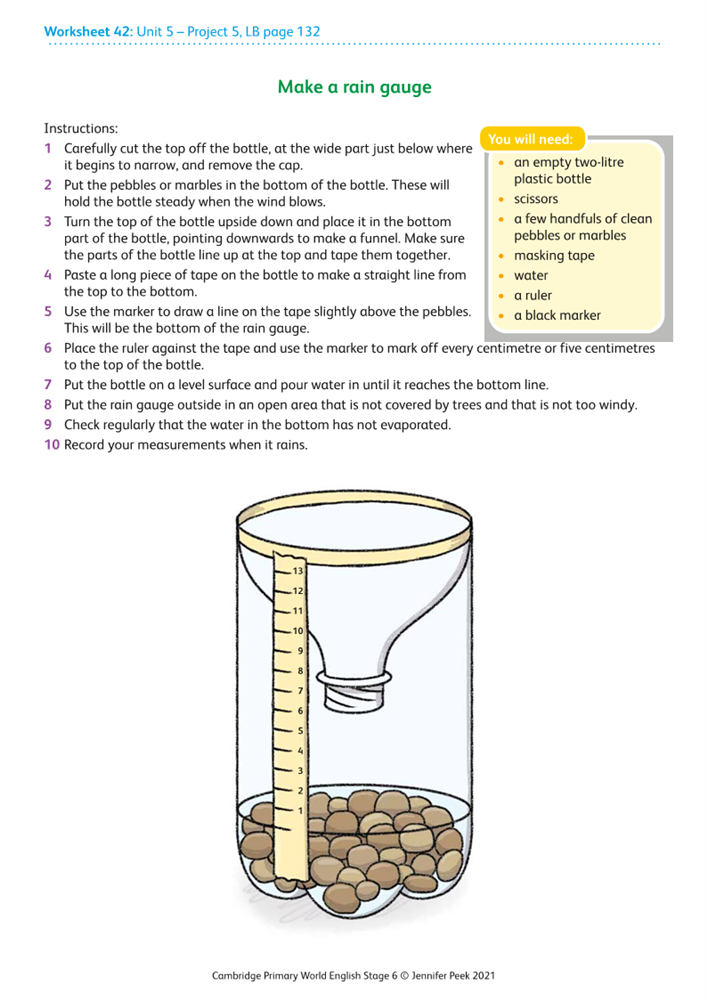 Worksheet 42: Make a rain gauge | Boost
