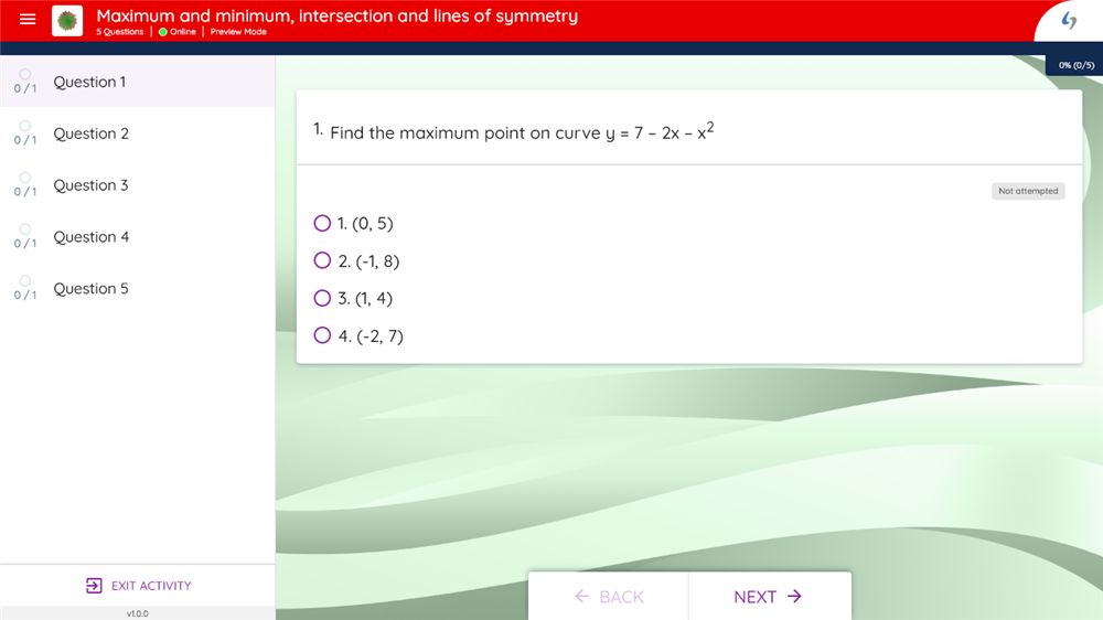 Maximum and minimum, intersection and lines of symmetry | Boost