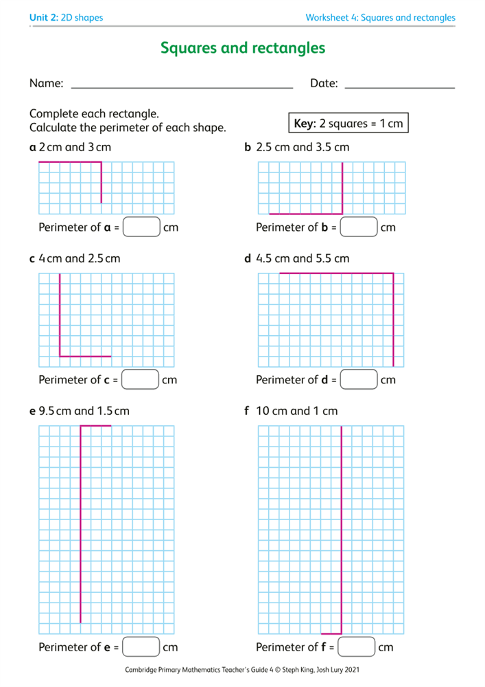 Worksheet 4: Squares and rectangles | Boost